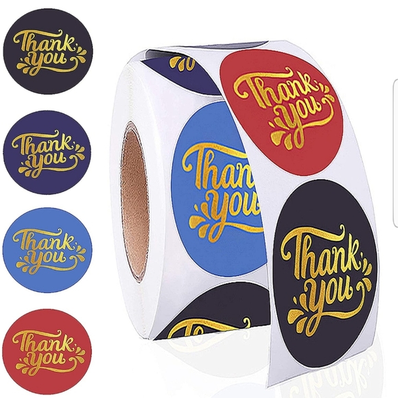 unknown | Office | 0 Ct 15 Round Thank You Stickers Small Business ...